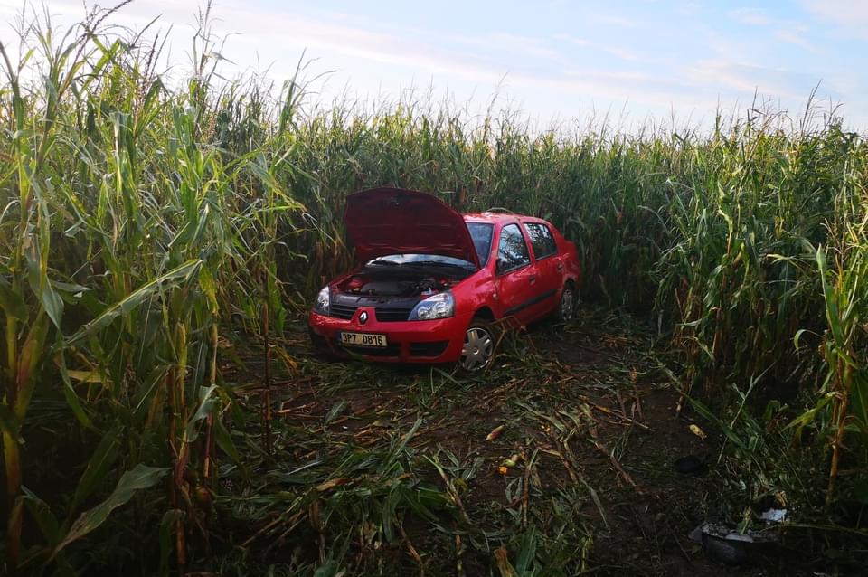 Smyk auta skončil v kukuřici | Krimi Plzeň